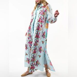 Aratta | Dresses | Sky Blue Gianna Maxi Duster In Cotton Luxury ...